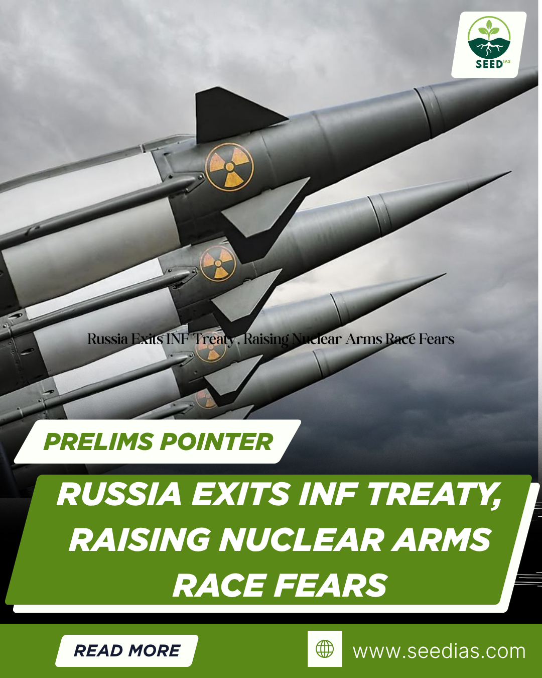 Russia Exits INF Treaty, Raising Nuclear Arms Race Fears Newsletter ...
